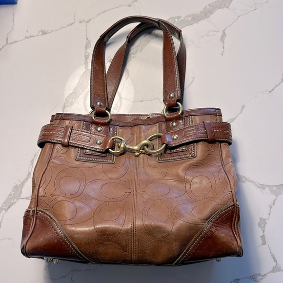 Coach | Bags | Genuine Coach Vintage Brown Leather Bag | Poshmark